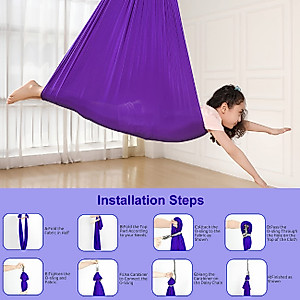 Sensory Swing Safe for Kids Pod Swing Special Needs (with Hardware) Indoor Outdoor Swing Hanger Hammock Chair for Calming & Relaxing, Autism, ADHD Aspergers Therapy Cuddle, Child Sensory Seat Toy Gift