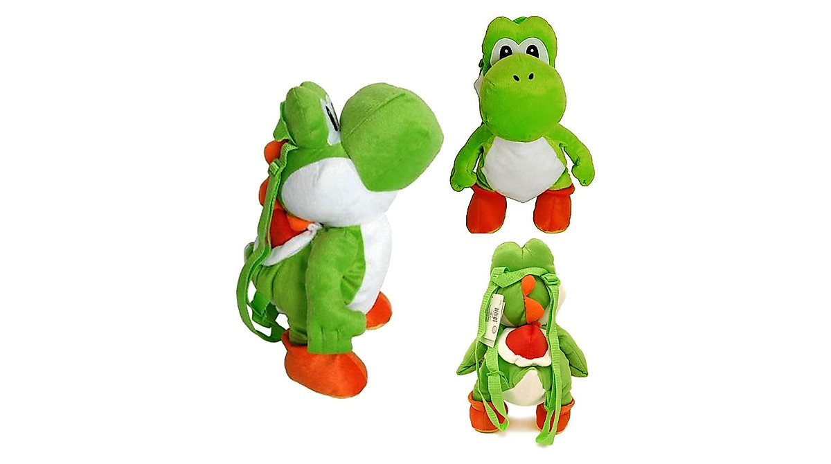 Mario Bros Yoshi Large Plush Backpack - Get Yours!
