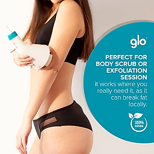 glo Glo910+ - Anti-Cellulite Massager - 4 Interchangeable Heads with Phototherapy for Exfoliation & Drainage - for Legs, Thighs, Buttocks & Muscles - Clinically Tested