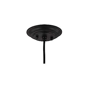 Feiss P1394DFW/DWZ Matrimonio Glass Pendant Lighting, Brown, 1-Light (6"Dia x 9"H) 60watts