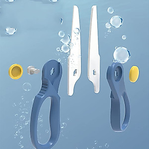 DAMPEN Ceramic Scissors,Soft-grip Handles,Safety Healthy,Kitchen Scissors,Baby Food Ceramic Scissors with Travel Cover for Kids Food 2 PACK (DSP-3)