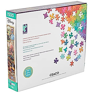 Ceaco - Thomas Kinkade - Disney Dreams Collection - Mickey's 90th Birthday Collage - 1500 Piece Jigsaw Puzzle,Golden Color, 3401-29, 32 x 24