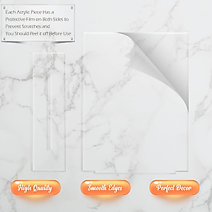 5x7 Inch Clear Acrylic Sign with Stand | 10 Pack Blank Acrylic Table Signs and Base for DIY Wedding Table Numbers, Wedding Signage, Events& Parties