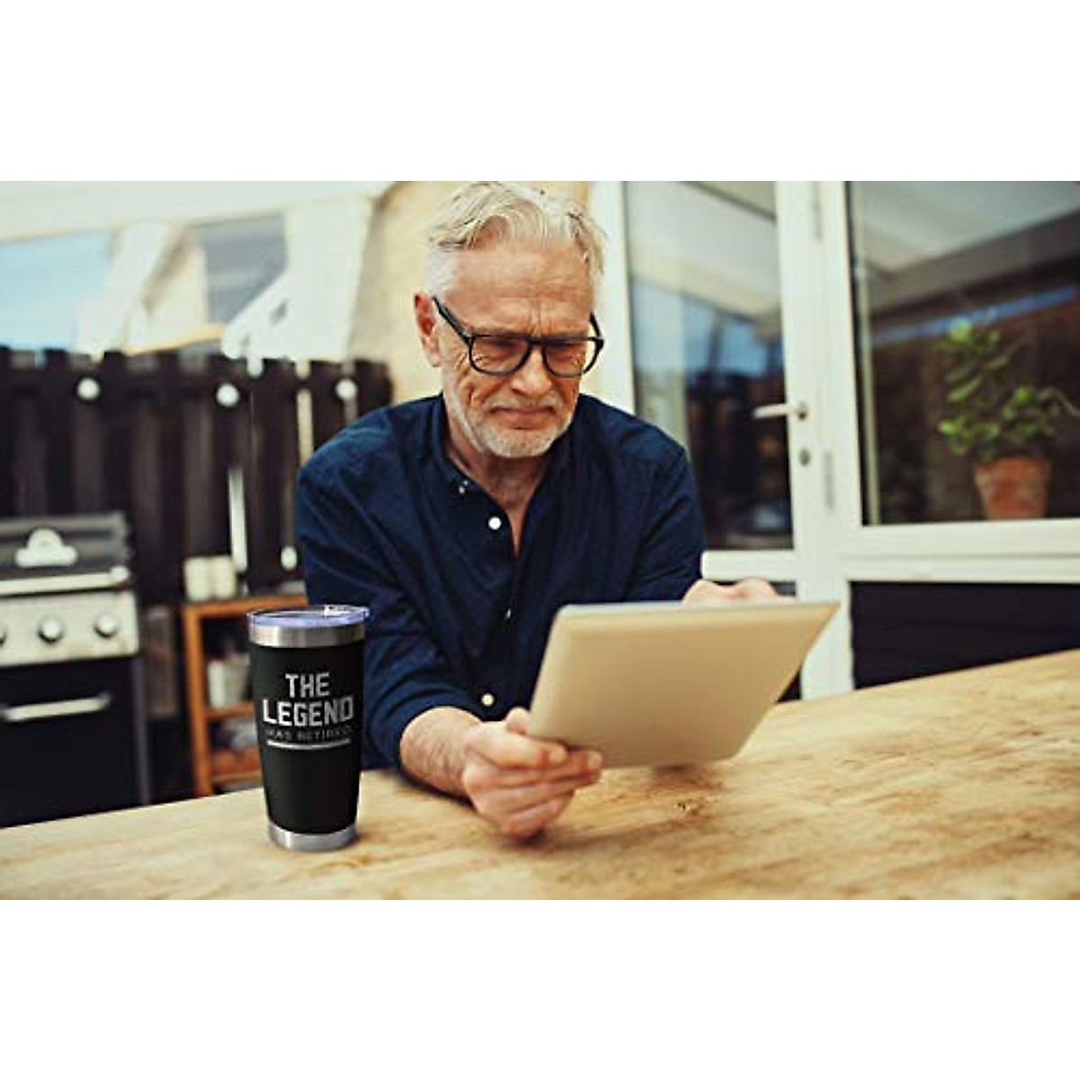 SassyCups The Legend Has Retired - 20 Ounce Engraved Stainless Steel Insulated Travel Mug for Retired Men Dad Husband Boss | Retirement Party Coffee Mug | Retirement Christmas Gift (20 Ounce, Black)