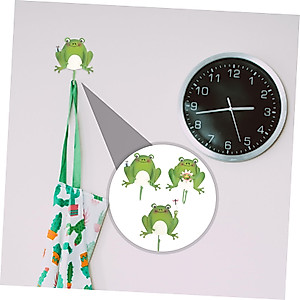 STOBAZA Coat Hanger Hooks Key Storage Hook 3pcs Frog Hook Wall Decoration Iron Key Animal Wall Storage Hook Towel Hook