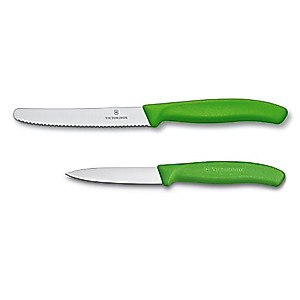 Victorinox VIC-6.7836.7606.4US1 Swiss Classic Pillow Packs 4½" Utility & 3¼" Paring Green