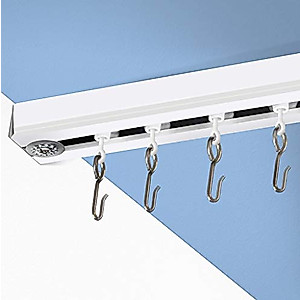 Room/Dividers/Now Curtain Track Roller Hooks - Curtain Rail Ceiling Gliders Set - Plastic Body and Wheels with Steel Hook - Glider Hooks for Curtains by Room Dividers Now (Pack of 20)