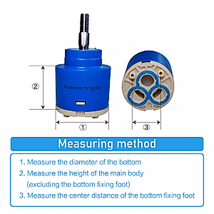 35mm Ceramic Faucet Cartridge Replacement, 35mm Faucet Cartridge Replacement for Single Handle Kitchen Basin Shower Faucets, Ceramic Faucet Valve