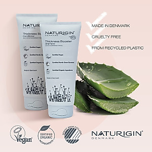 Naturigin Volumizing Shampoo - Vegan and Organic Hair Thickening Shampoo for Instant Hair Volume - Shampoo for Hair Growth that Prevents Hair Loss in Thin Hair, Free from Harsh Chemicals and Parabens