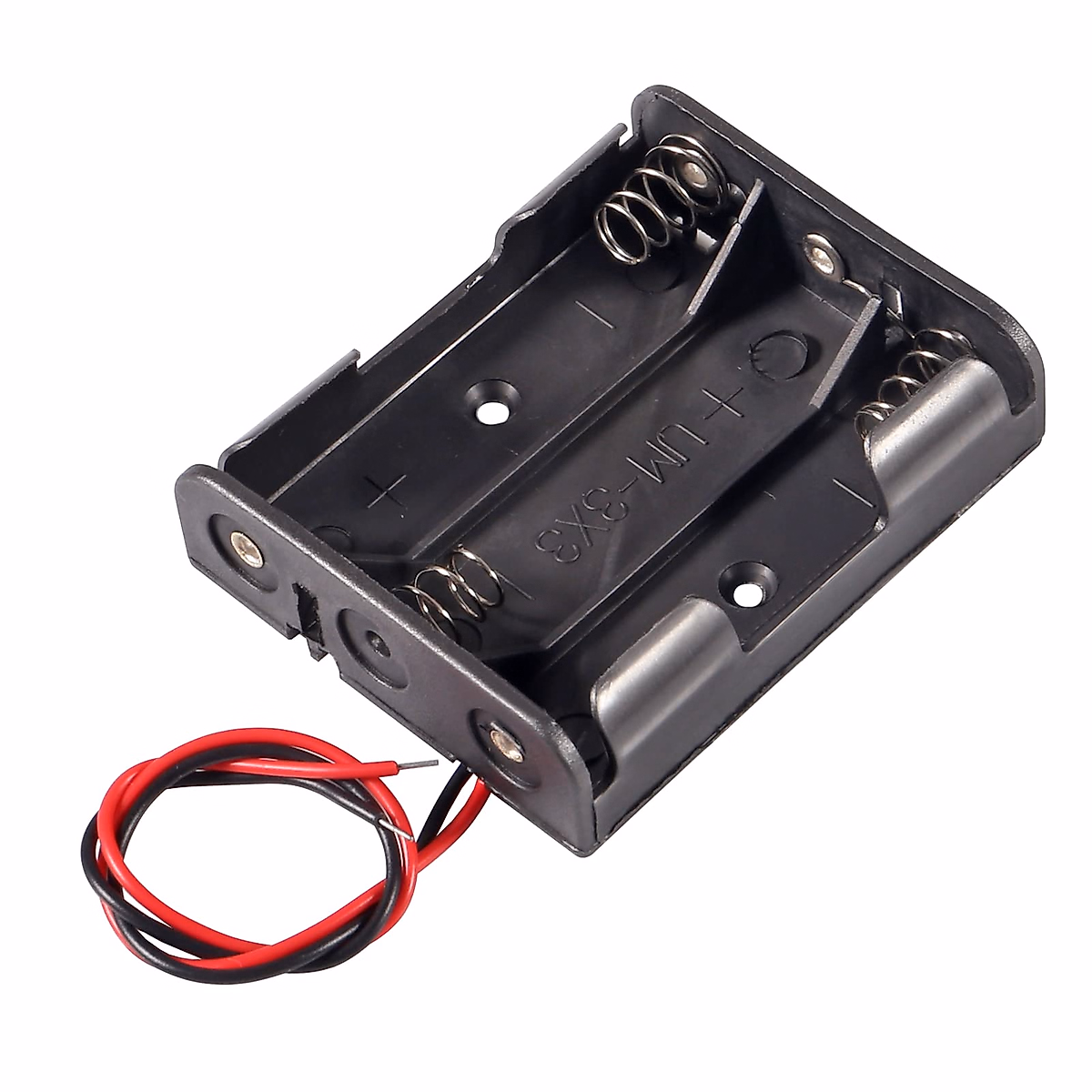 Aobao 6pcs 3 AA Battery Holder 3 X 1.5V 4.5V AA Battery Holder Case Box with Leads Wires