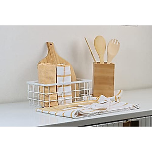 LANE LINEN Kitchen Towels Set - Pack of 6 Cotton Dish Towels for Drying Dishes, 18”x 28”, Kitchen Hand Towels, Tea Towels, Premium Dish Towels for Kitchen, Quick Drying Kitchen Towel Set - Yellow