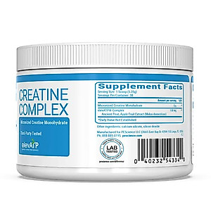 PEScience TruCreatine+, Pure Creatine Monohydrate and ElevATP Powder, 30 Servings