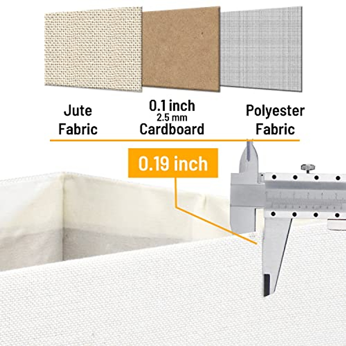 Fabric Storage Box with Lids [3 Pack] Foldable Closet Shelf Organizer Linen Decorative Bins with Cover Handles Collapsible Baskets Containers for Home Closet Clothes Nursery Toy (15x10x10 inch, 27L, Yellow)