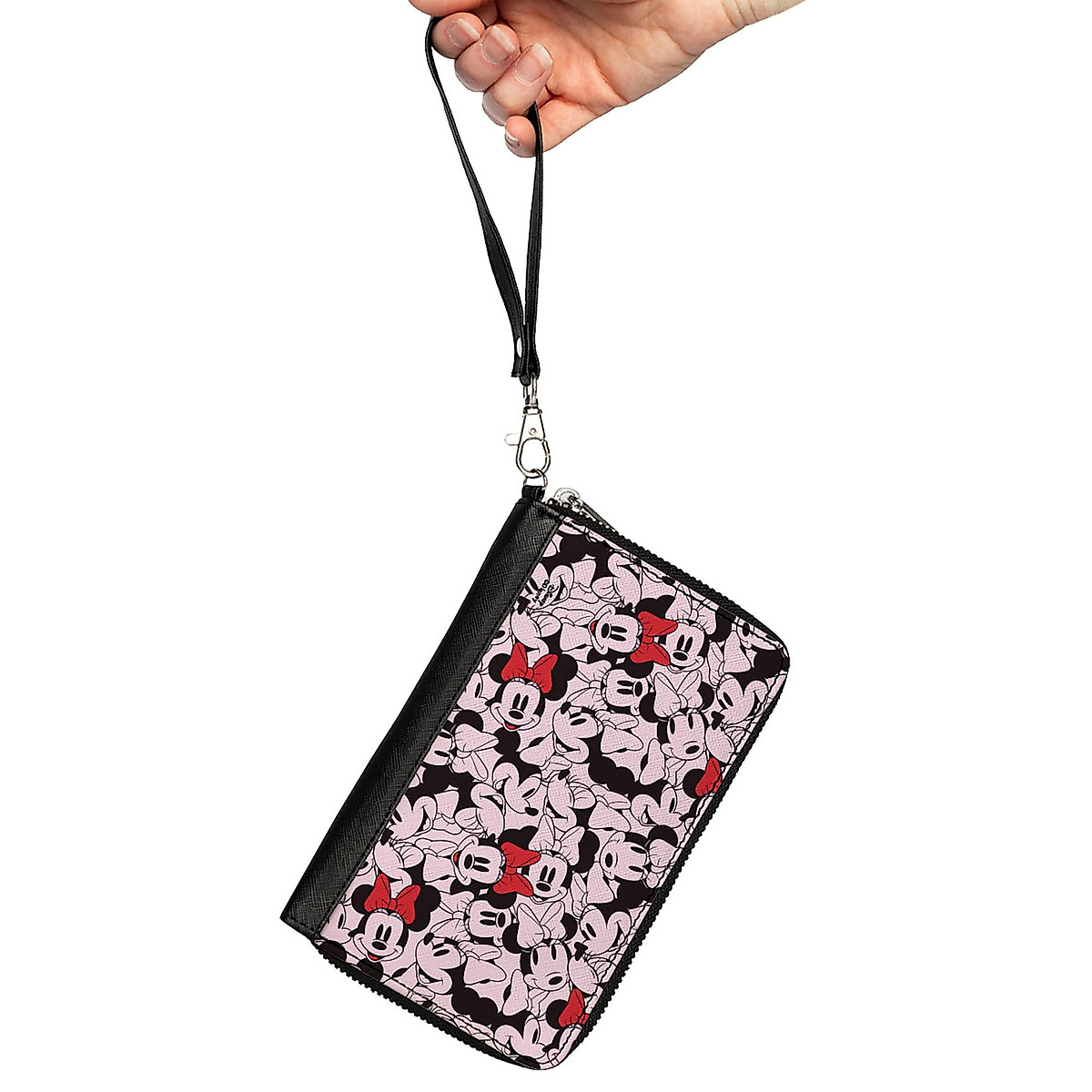 Buckle-Down Women's PU Zip Around Wallet Rectangle-Minnie Mouse, 7.5"x4.5"