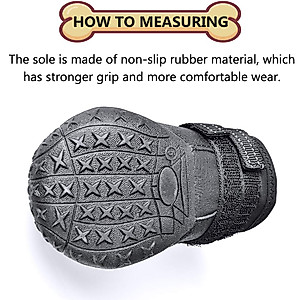 WUXIAN Waterproof Dog Shoes,Dog Outdoor Shoes, Running Shoes for Dogs,Pet Rain Boots, Labrador Husky Shoes for Medium to Large Dogs,Rugged Anti-Slip Sole and Skid-Proof-Size5
