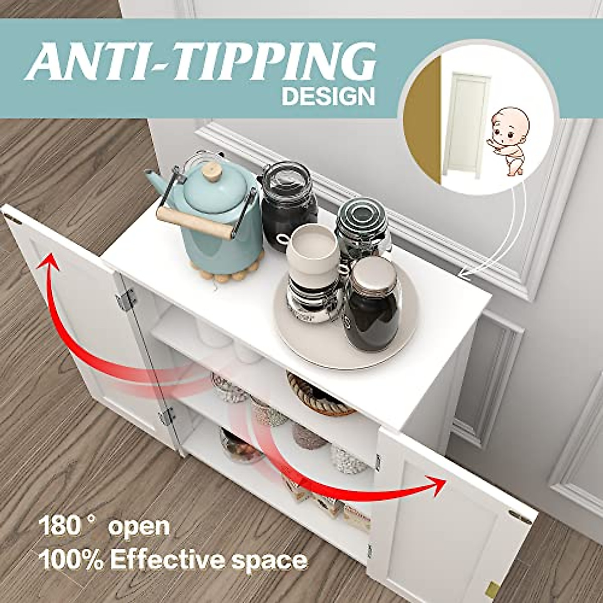 TaoHFE White Bathroom Wall Cabinet and White Bathroom Storage Cabinet Set,Towel Cabinet for Bathroom Floor Cabinet and Bathroom Medicine Cabinet Set