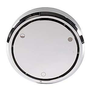 Westbrass D493CHM-26 Universal Patented Deep Soak Round Replacement 2-Hole Bathtub Overflow Cover for Full and Over-Filled Closure, 1 Pack, Polished Chrome - LOGO