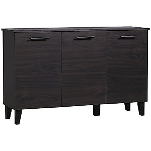 HOMCOM Sideboard Buffet Cabinet, Kitchen Cabinet with Adjustable Shelf, Coffee Bar Cabinet, Dark Walnut