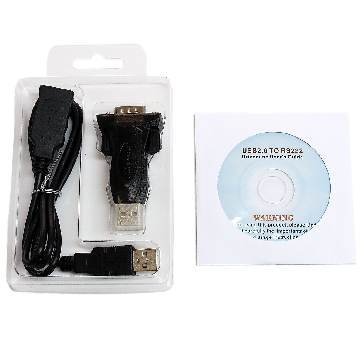 Tera Grand - Premium USB 2.0 to RS232 Serial DB9 Adapter - Supports Windows 11,10, 8, 7, Vista, XP, 2000, 98, Linux and Mac - Built with FTDI Chipset