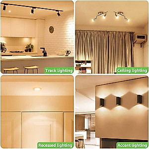 Lepro GU10 LED Bulb Dimmable, 50W Halogen Equivalent Light Bulbs, 5.5W 3000K Soft Warm Light Replacement for Recessed Track Lighting,40°Spotlight for Kitchen Range Hood Living Room & Bedroom, 6 Pack