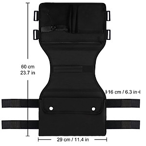 supregear Side Walker Bag, Walker Accessories Bag w/Cup Holder, Folding Walker Basket Waterproof Walker Organizer Caddy Pouch for Most Walker with Side Bar for Seniors, Elderly, Double Sided