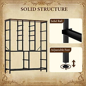 Patikuin Dresser for Bedroom with 15 Drawers, Tall Dresser & Chests of Drawers, Fabric Storage Dresser for Closet, Hallway, Living Room, Rustic Brown