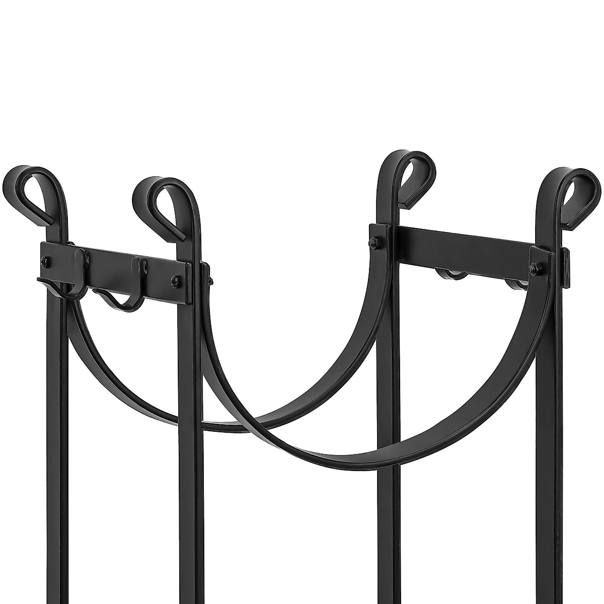 Amagabeli 30.7in Tall Fireplace Log Rack with 4 Tools Bundle Fireplace Bellows Large 15.5"x 7"