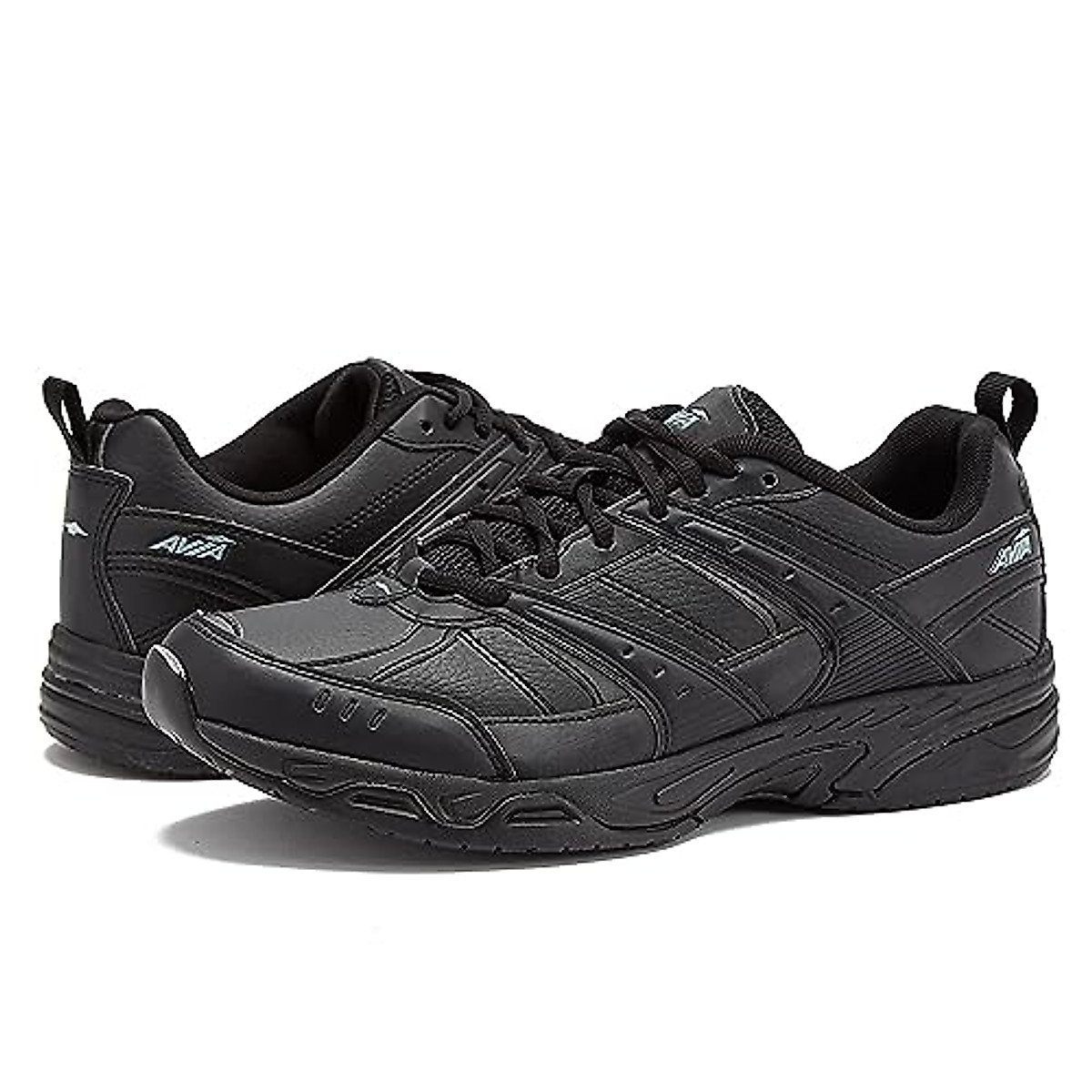 Avia Avi-Union II Non Slip Shoes for Men Food Service - Comfort Restaurant Work Men's Shoes, Slip Resistant Shoes for Men - Black/Castle Rock, 15 Extra Wide