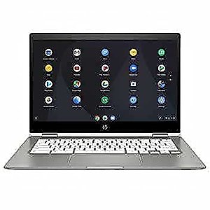 HP Chromebook X360 14-inch Touchscreen 64GB eMMC Celeron N4020 (4GB Memory, Memory Card Reader, Chrome OS) White/ Mineral Silver, 14b-ca0645cl