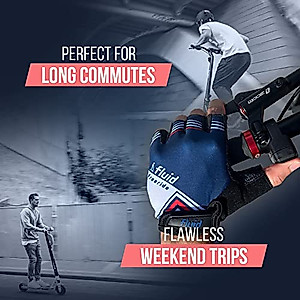 Fluid Fingerless Motorcycle Gloves for Men | Anti-Skid Cool Bike Gloves for Men | Tactical Fingerless Cycling Gloves for Men | Shock-Absorbing Biking Gloves, MTB Gloves