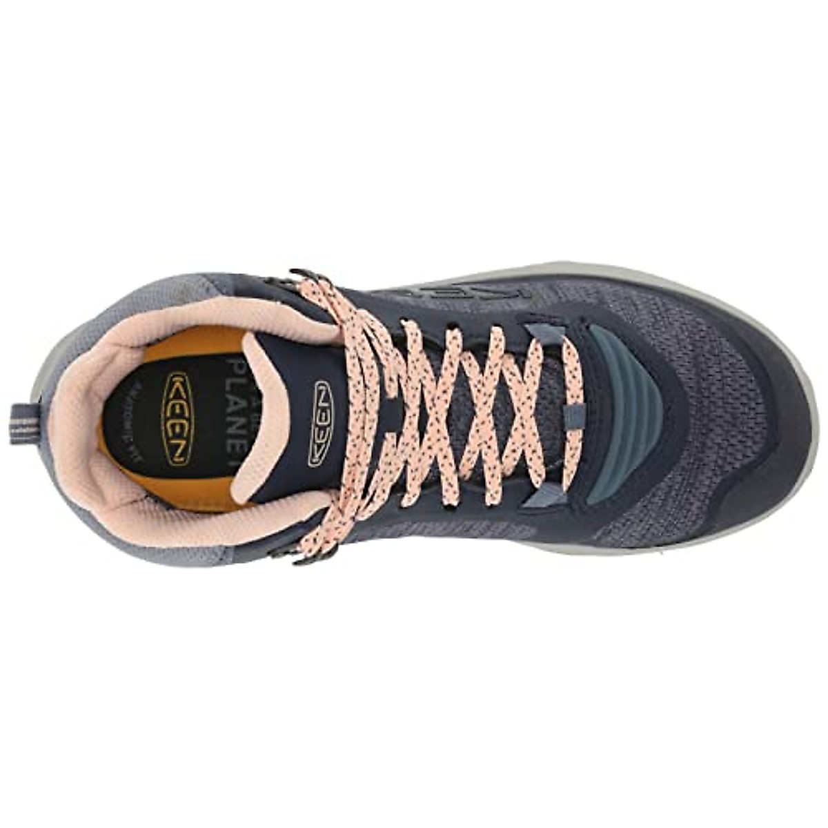 KEEN Women's Terradora Flex Mid Height Waterproof Hiking Boots, Vintage Indigo/Peachy, 6.5