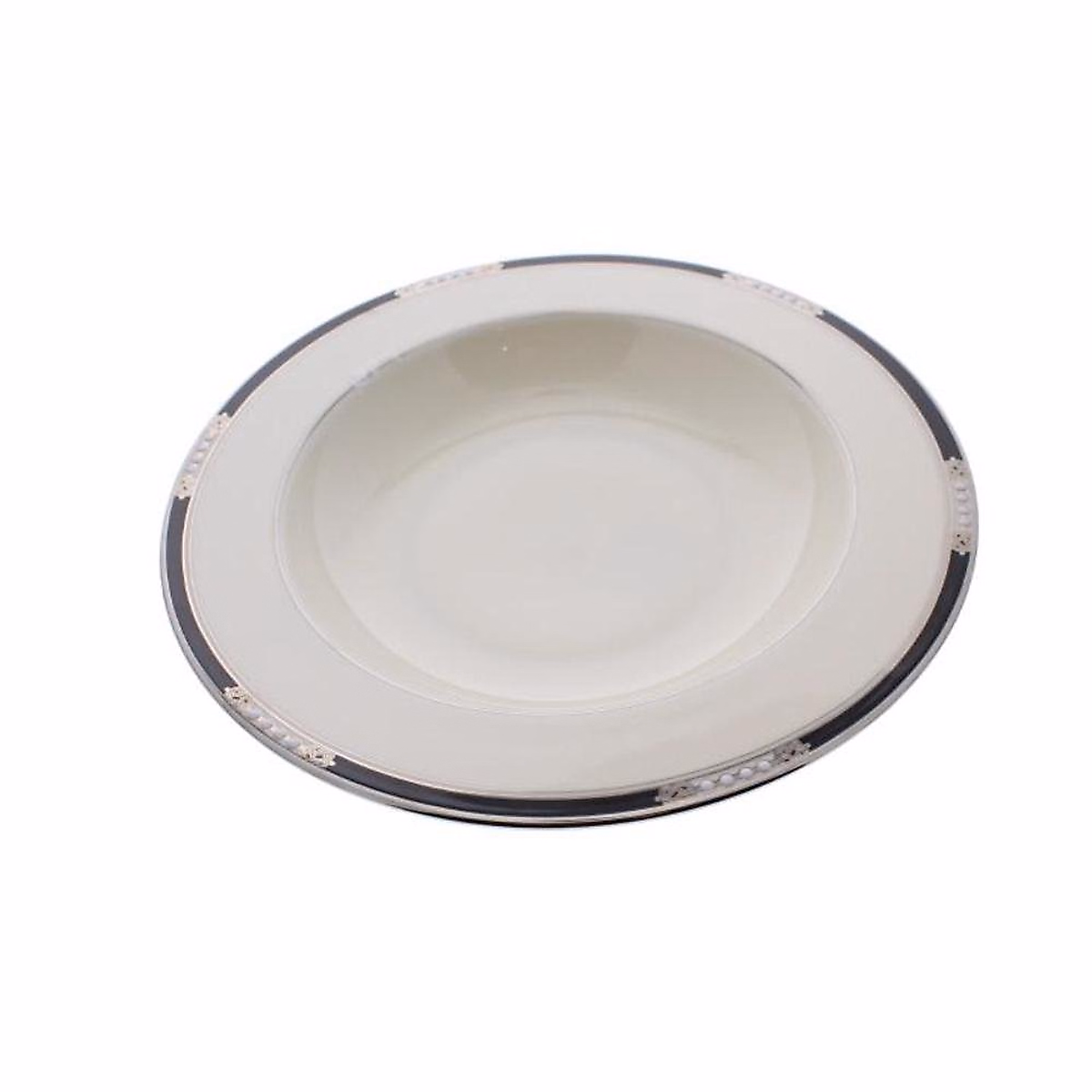 Lenox Hancock Platinum Ivory China Pasta Bowl/Rim Soup