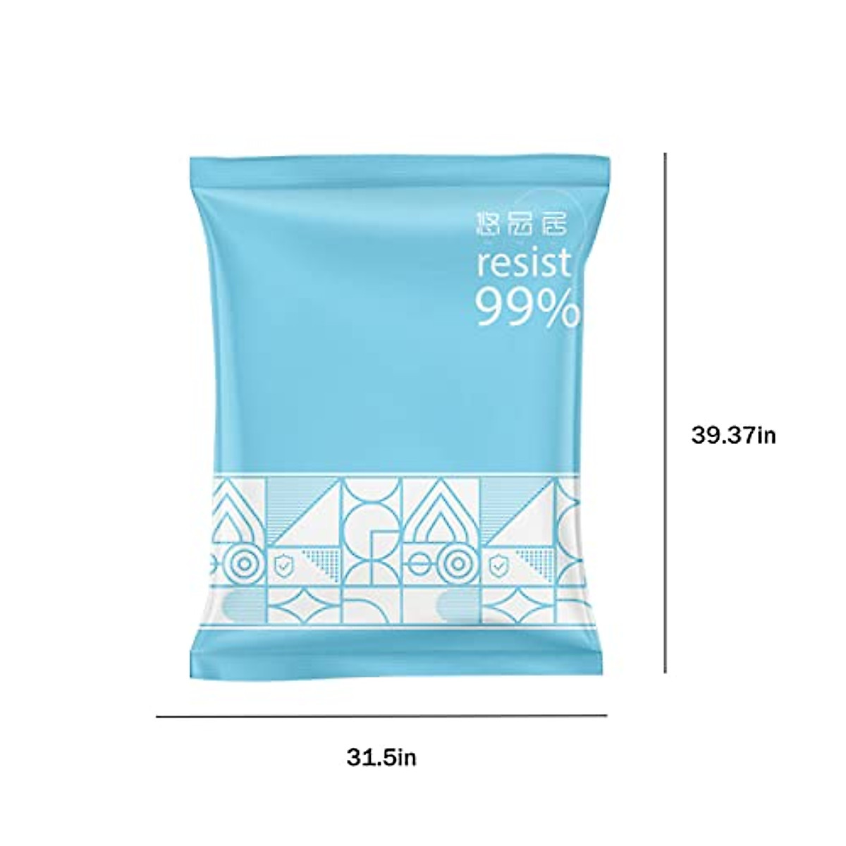 Iuhan 4 PC Vacuum Storage Bag,Extra Large Storage Bag for Comforters Blankets Clothes Pillows Travel Vacuum Compression Bags
