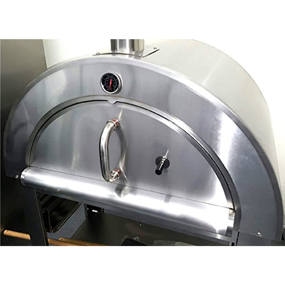 44" Wood Fired Stainless Steel Artisan Pizza Oven or Grill with Waterproof Cover, Outdoor or Indoor