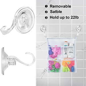 6 pack Suction Cup Heavy-Duty Wreath Hook,Large Clear Reusable Wreath Vacuum Hanger,use for Windows Tiles Glass Smooth Doors and Mirrors to Hang Bags Coats Umbrellas kitchenware and Christmas Wreaths