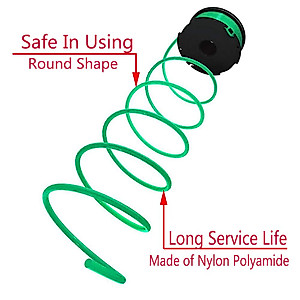 LIYYOO 20ft 0.080 Inch SF-080 String Trimmer Replacement Auto Feed Spool Line Compatible with GH3000 LST540 LST540B GH3000R SF-080-BKP String Trimmer(6 Pack)