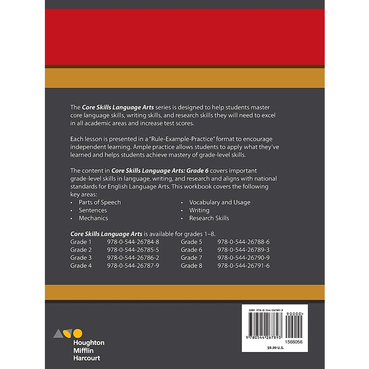 houghton mifflin harcourt Steck-Vaughn Core Skills Language Arts: Workbook Grade 6