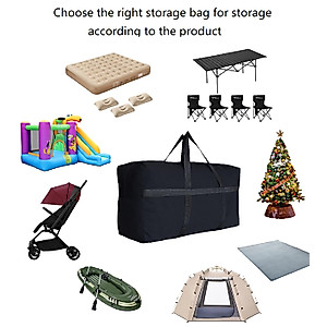 YiKitHom Extra Large Storage Duffle Bag with Zippers and Handles, Heavy Duty Blue Big Long Travel Bag -42x23x13.5Inch