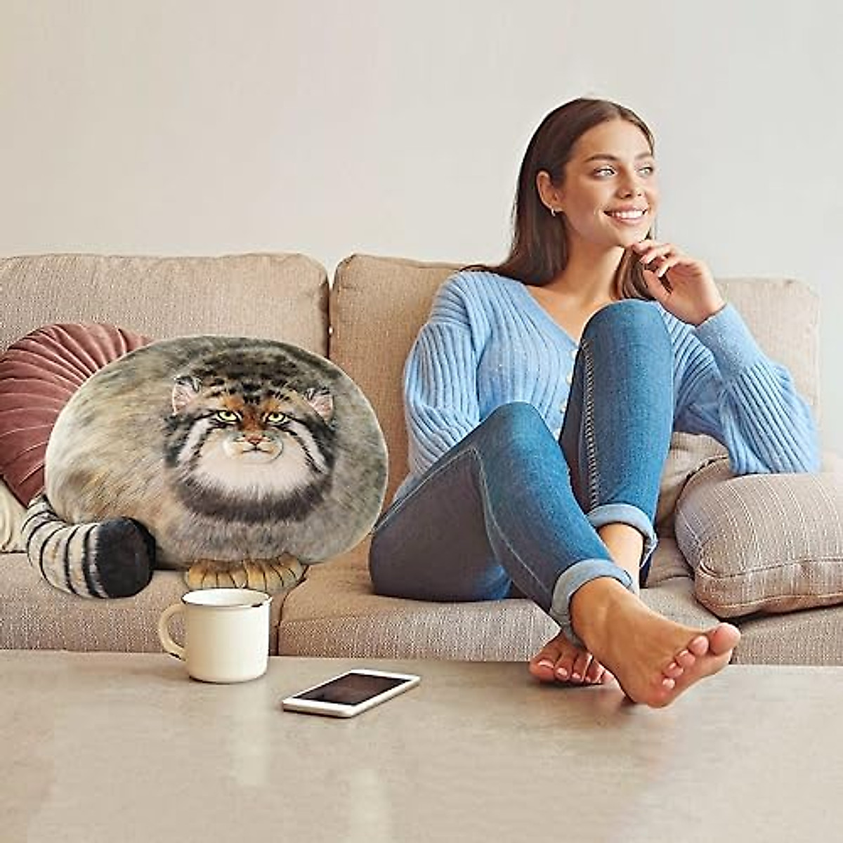 Dinyinor Cat Plush Body Pillow,Children's Plush Animal Toy,Soft & Comfortable Stuffed Animal Plush Toys,Gift for Girls Boys Girlfriend(18 in)