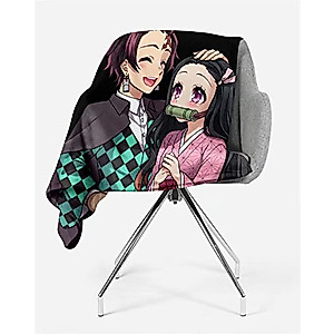 ANBP Kids Adult De-mon Sl-Ayer Soft Plush Flannel Fleece Blanket Anime Blanket Air-Condition Throw Blanket for Couch Bedding Sofa Living Room 50"x40"