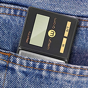 Gram Scale 200g/ 0.01g, Mini Pocket Scale for Jewelry Digital Food Kitchen Scale with Tare and 100g Calibration Weight Scale Electronic Smart Scale, 6 Units, LCD Backlit Display, Tare, Auto Off