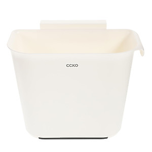 Angoily Kitchen Cabinet Trash Bin, Green, Plastic, Open-Top, Hanging Design, 10-Inch