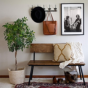 Design Ideas Maiz Large Basket 13.4" x 13.4" x 13.4" Corn Leaf Woven Basket with Handles, Home Decor Storage Basket