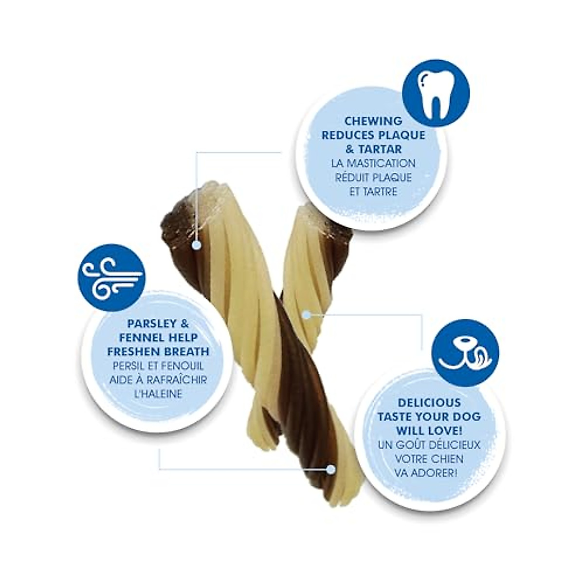 N-Bone FLOSSta Dual Action Dental Chews Beef Liver Flavor, 12-oz Bag