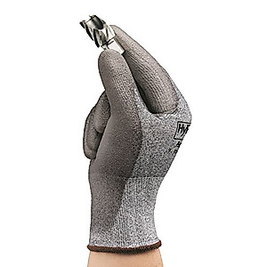 Ansell HyFlex 11-627 Lycra Light Duty Safety Glove with DSM Dyneema Technology, Abrasion/Cut Resistant, Size 10, Gray (Pack of 12 Pair)