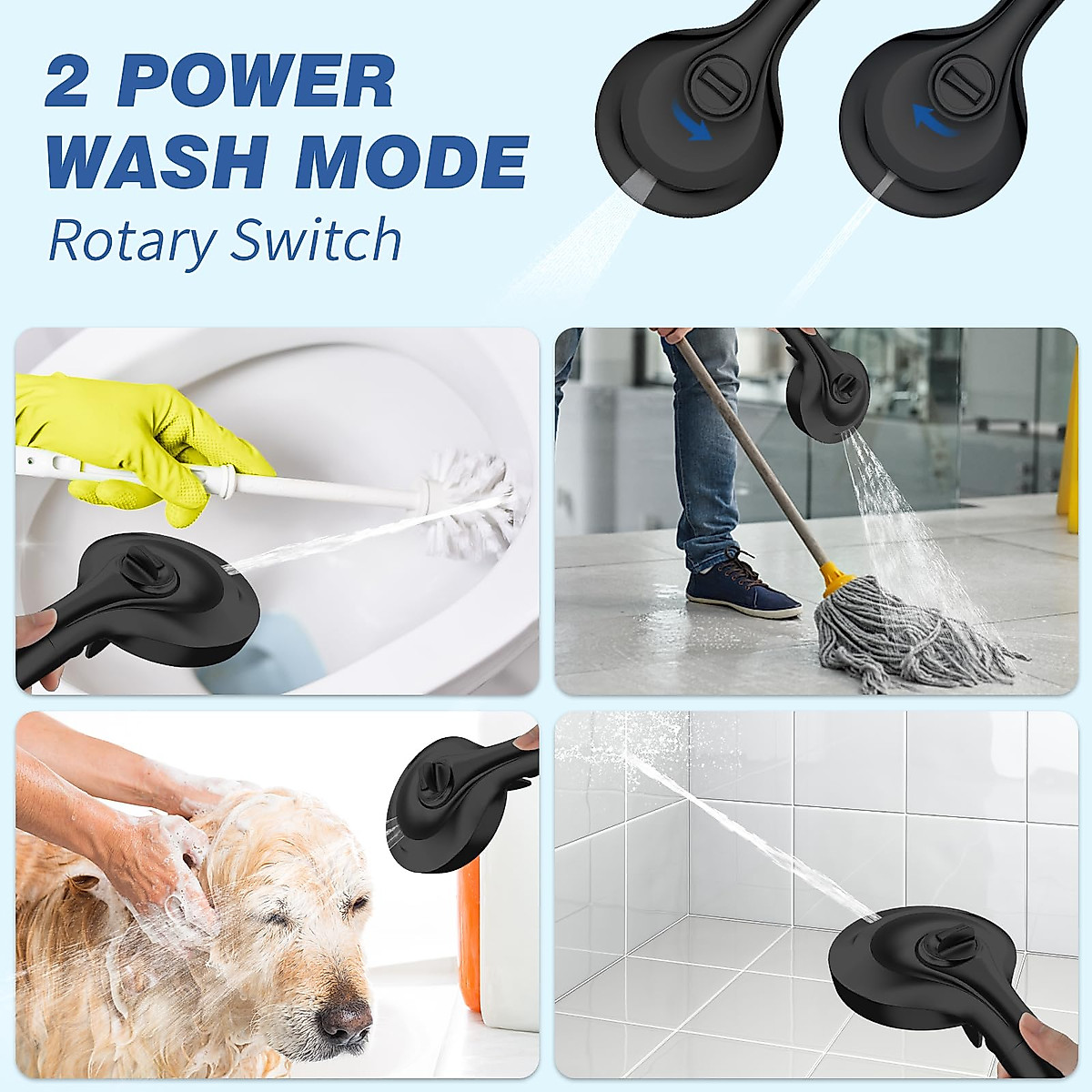 JONKEAN Handheld Water Softener Shower Head with Filter for Hard Water, Detachable Powerful Hand Held Shower Heads High Pressure, Pause Filtering Shower Head to Remove Chlorine and Fluoride (Black)