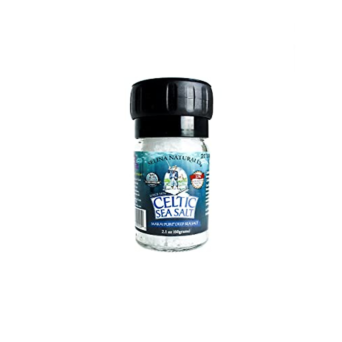 Celtic Sea Salt Makai Pure Deep Sea Salt Mini Grinder, 2.1 Ounce