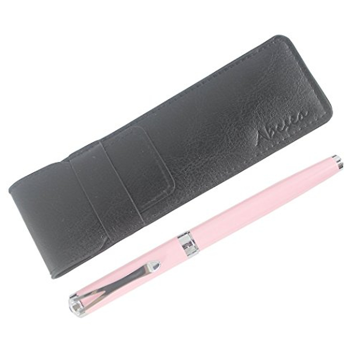 Abcsea Executive Y5 Medium Nib Fountain Pen Silver Clip with Diamond - Pink