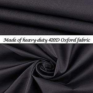 Outdoor Dining Cart Cover for Royal Gourmet Double-Shelf Movable Dining Cart Prep Table Cover Heavy Duty Waterproof Cover for Dining Cart, Black