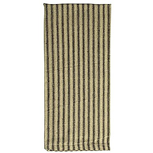 fillURbasket Black Farmhouse Kitchen Towels Set of 3 Striped Buffalo Checked Plaid Dish Towels Black and Tan Towels for Decor Dishing Drying Cotton 15”x25”